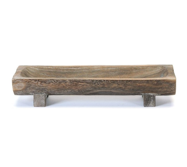 Carved Rectangle Dark Wood Bowl w/Legs – Finders Keepers Brantford Shop